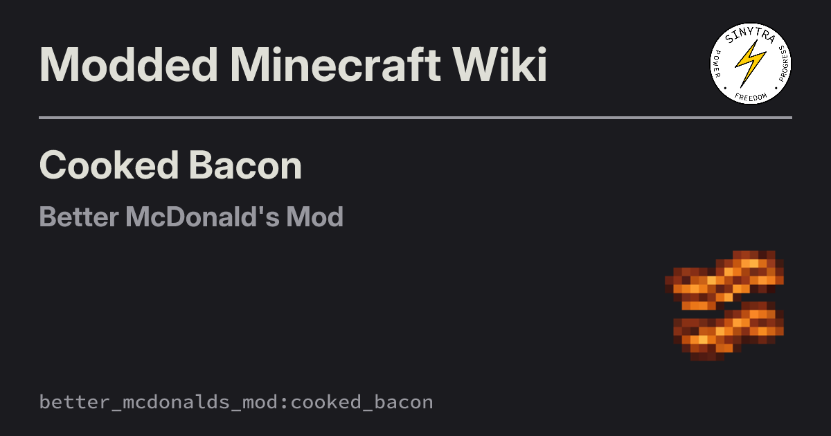 Cooked Bacon - Better McDonald's Mod