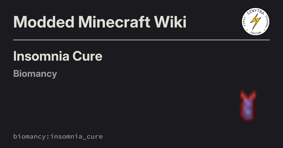 Insomnia Cure - Biomancy