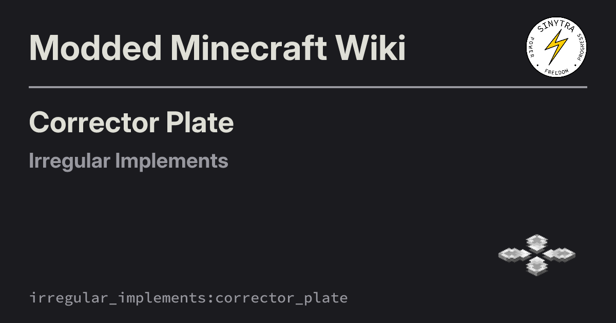 Corrector Plate - Irregular Implements