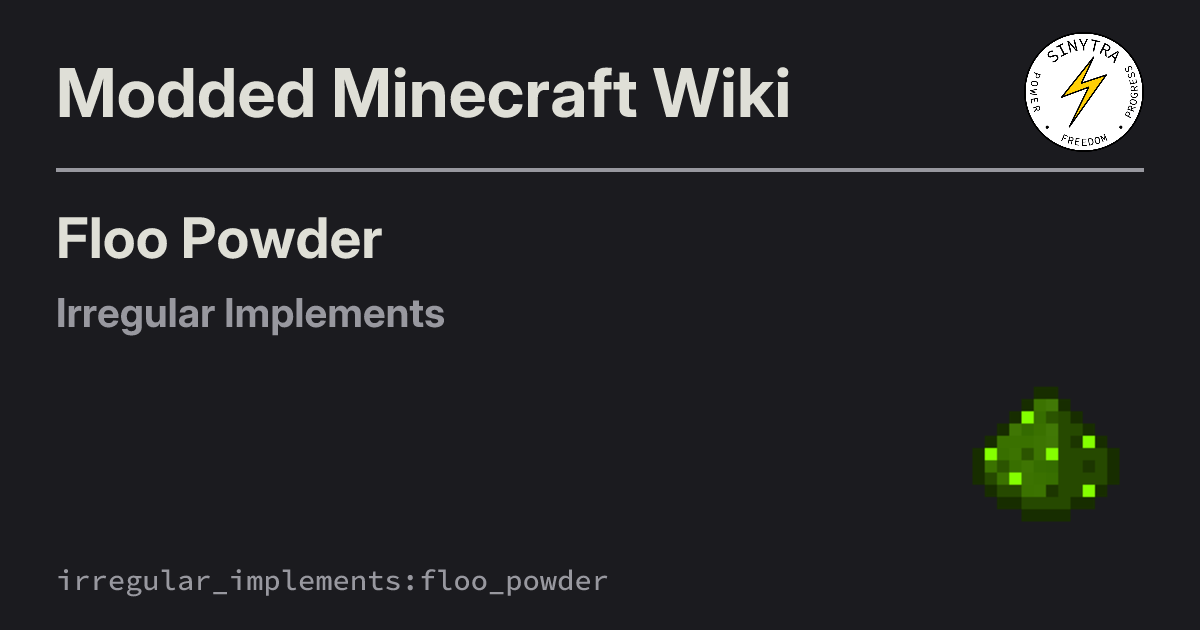 Floo Powder - Irregular Implements
