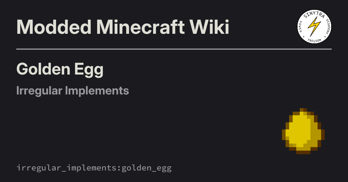 Golden Egg - Irregular Implements