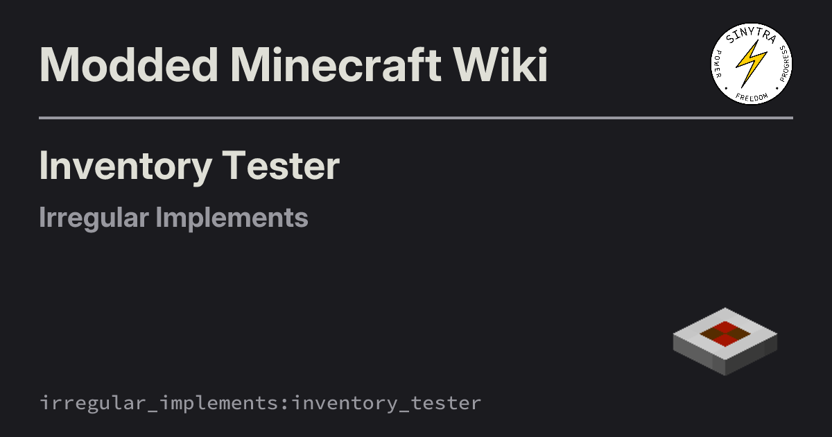 Inventory Tester - Irregular Implements