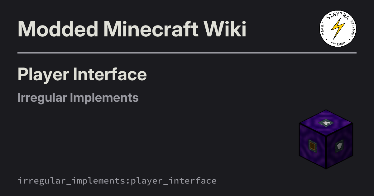 Player Interface - Irregular Implements