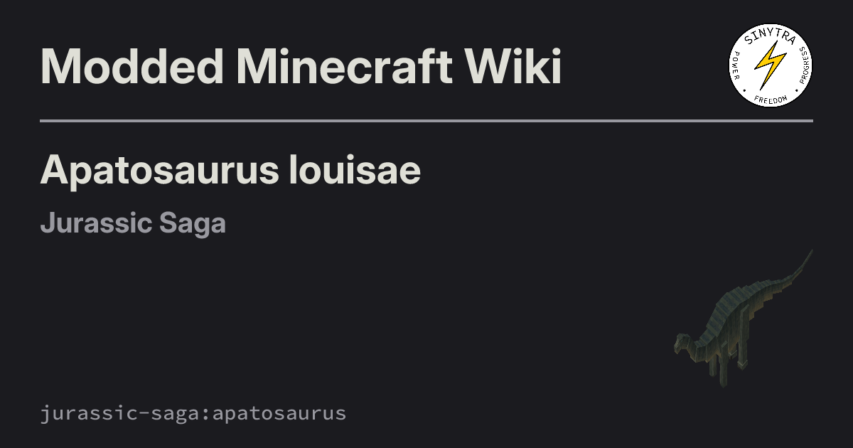 Apatosaurus louisae - Jurassic Saga