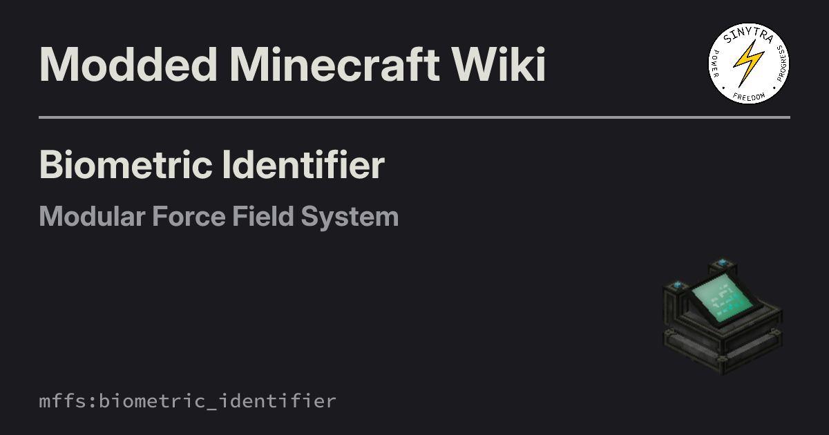 Biometric Identifier - Modular Force Field System