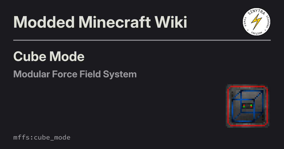 Cube Mode - Modular Force Field System