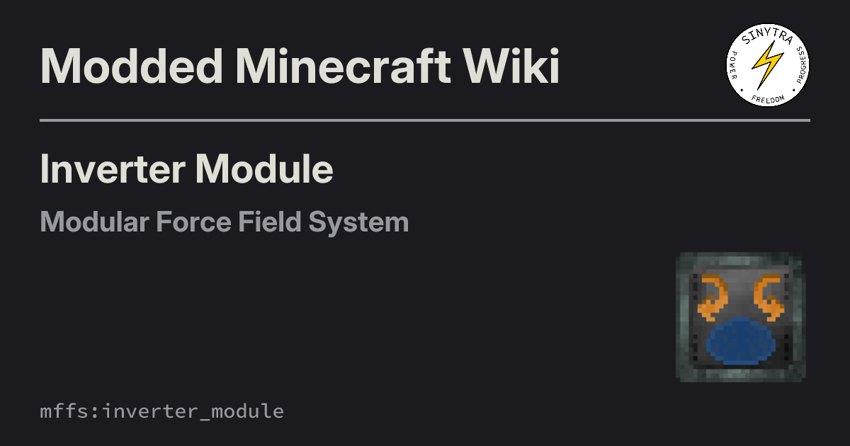 Inverter Module - Modular Force Field System