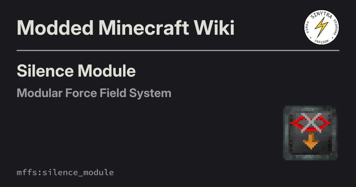 Silence Module - Modular Force Field System