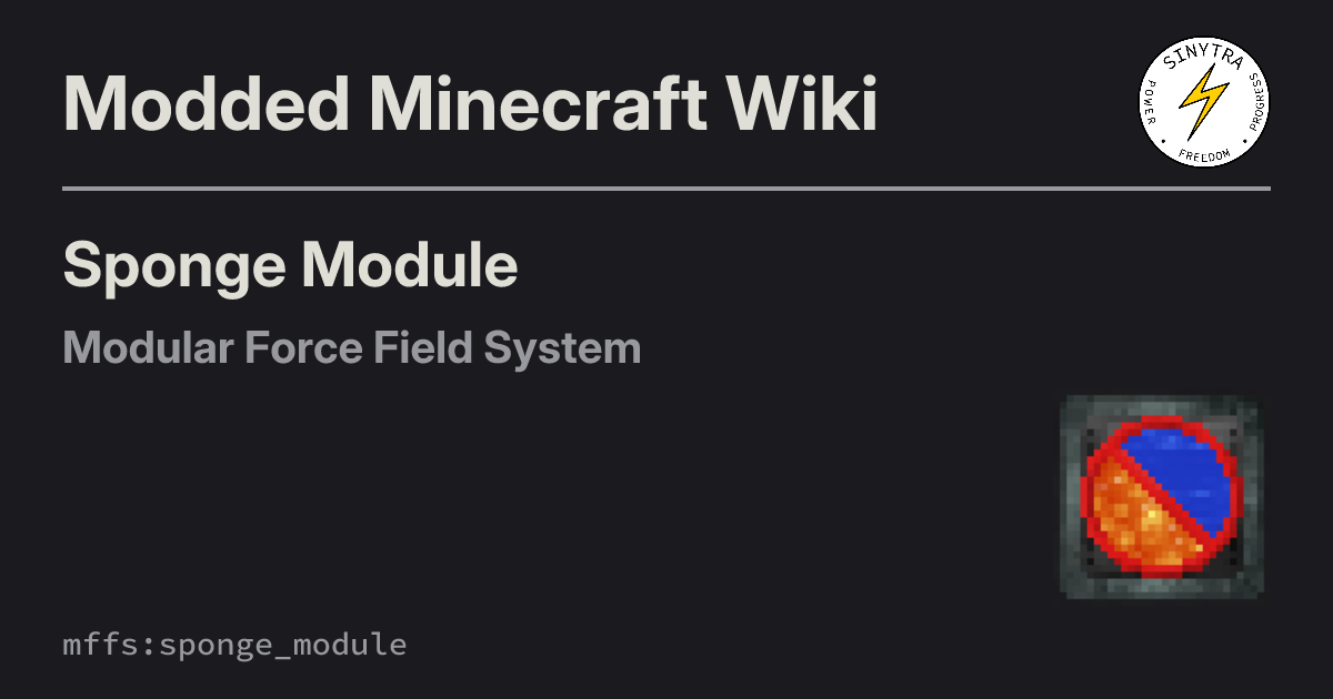 Sponge Module - Modular Force Field System