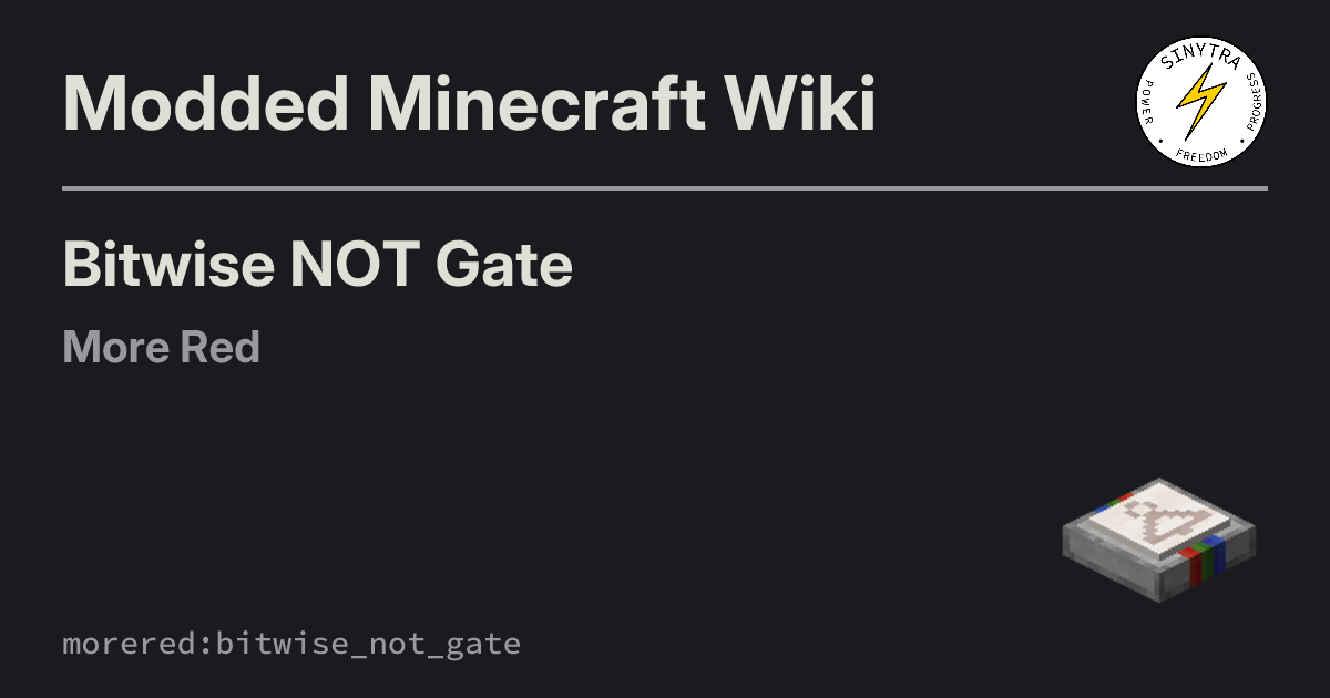 Bitwise NOT Gate - More Red