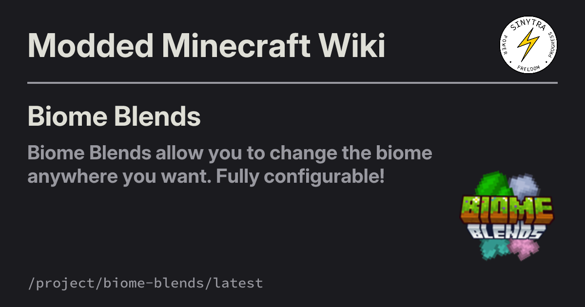Biome Blends - Modded Minecraft Wiki