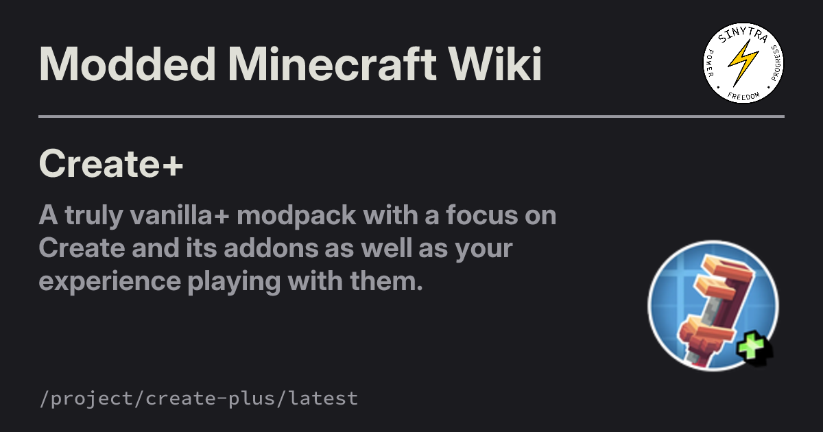 Create+ - Modded Minecraft Wiki