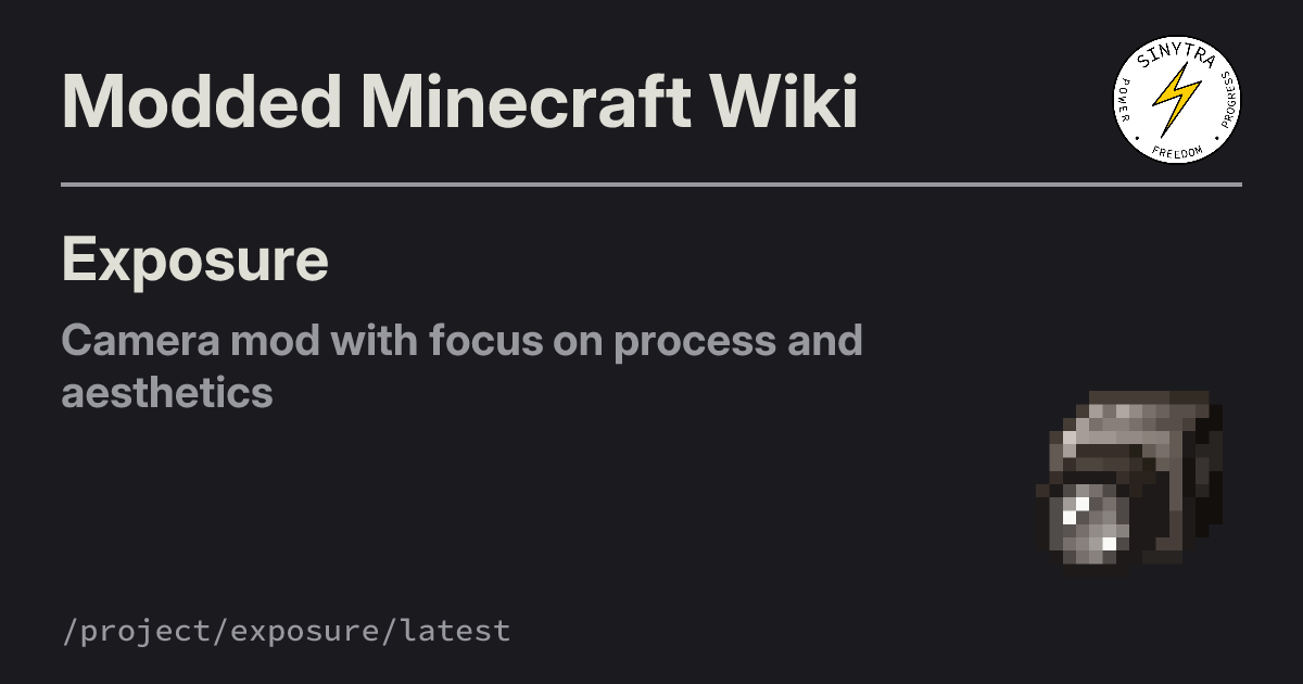 Exposure - Modded Minecraft Wiki