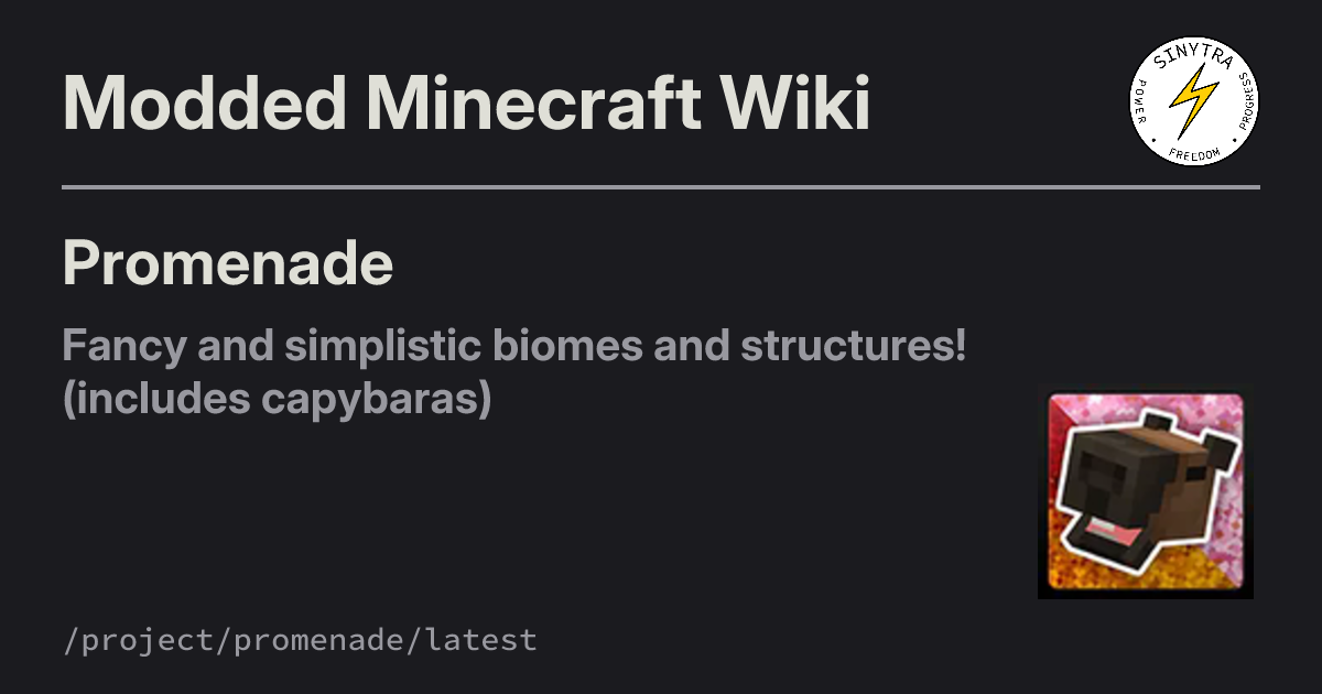 Promenade - Modded Minecraft Wiki