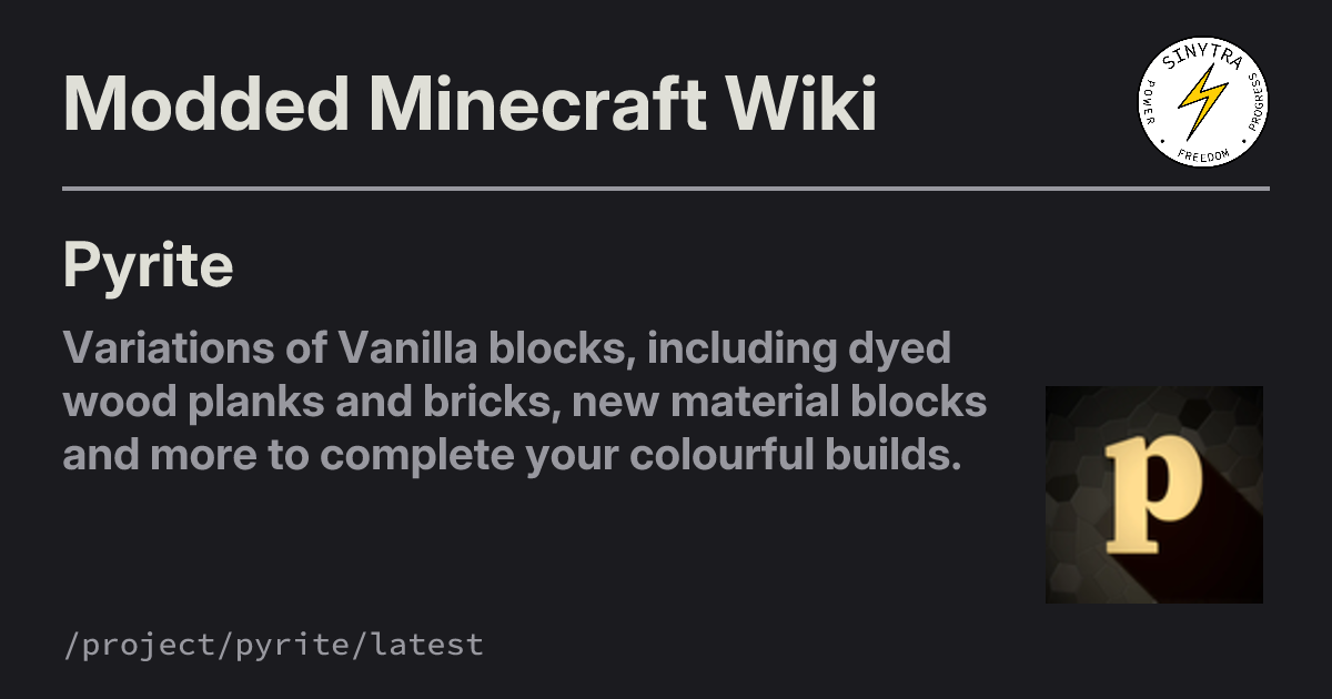 Pyrite - Modded Minecraft Wiki