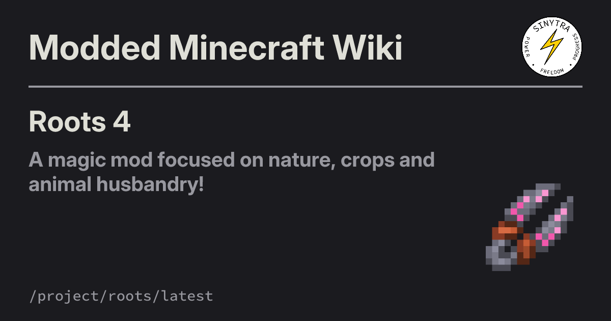 Roots 4 - Modded Minecraft Wiki