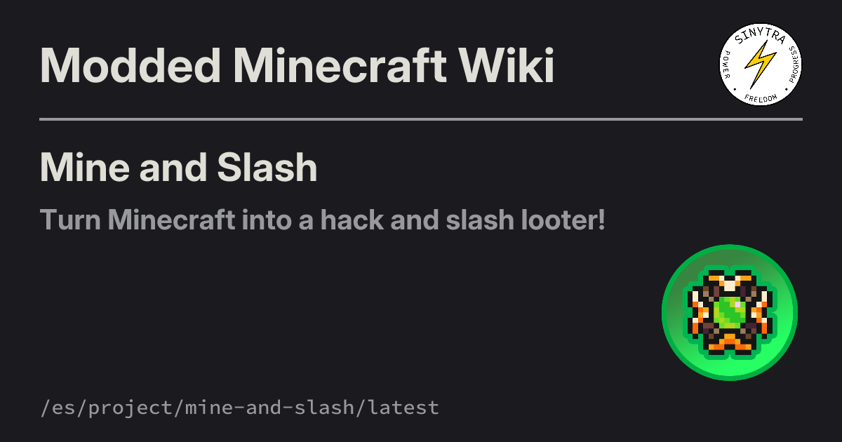 Mine and Slash - Modded Minecraft Wiki