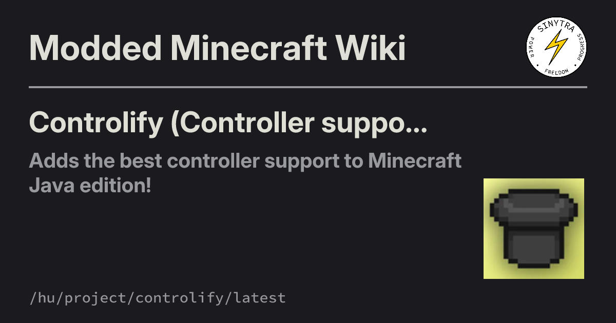 Controlify (Controller support) - Modded Minecraft Wiki
