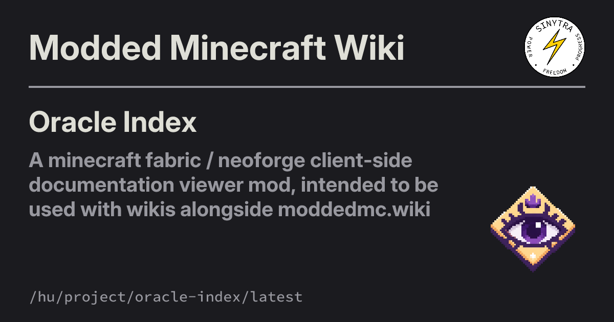 Oracle Index - Modded Minecraft Wiki