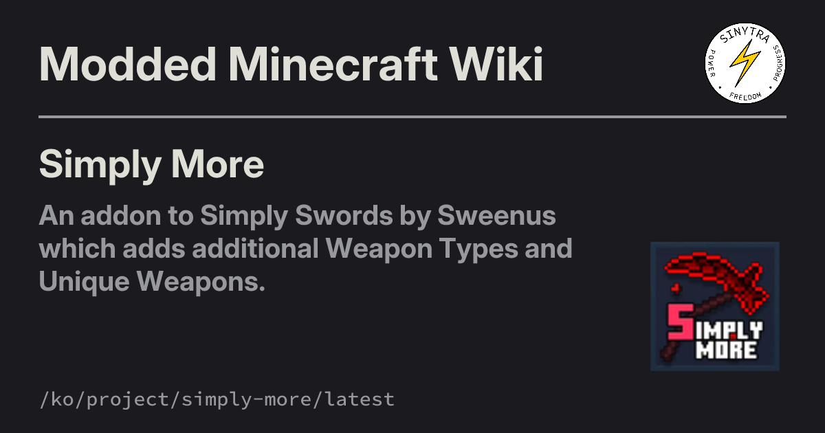 Simply More - Modded Minecraft Wiki