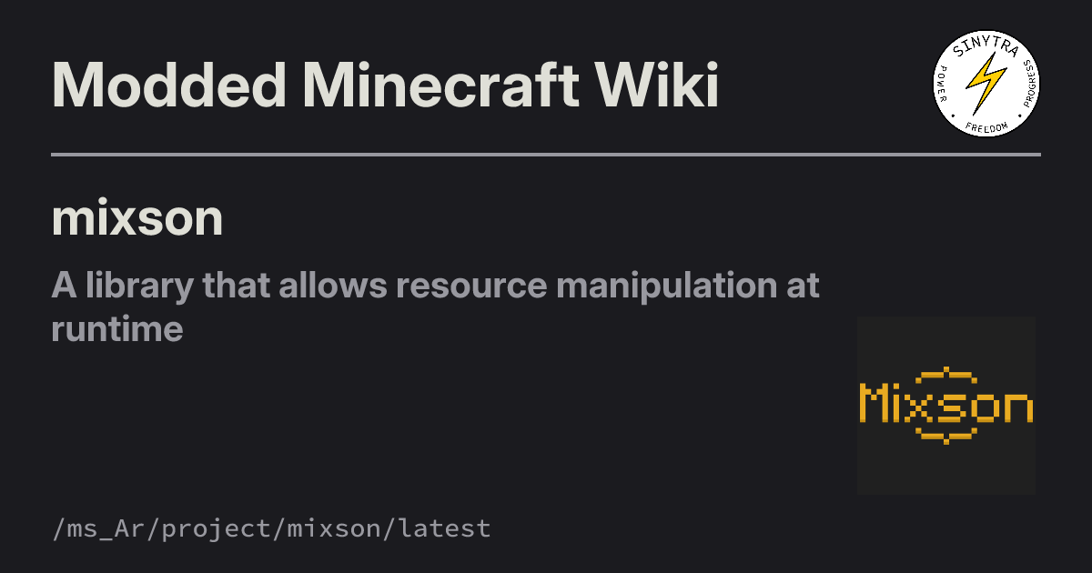 mixson - Modded Minecraft Wiki