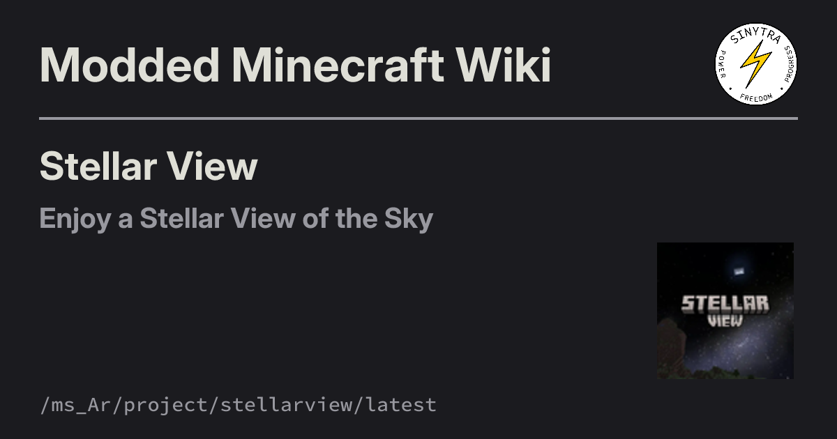 Stellar View - Modded Minecraft Wiki